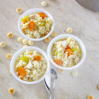 Chicken and Vegetable Frog Eye Soup | Pear Tree Kitchen