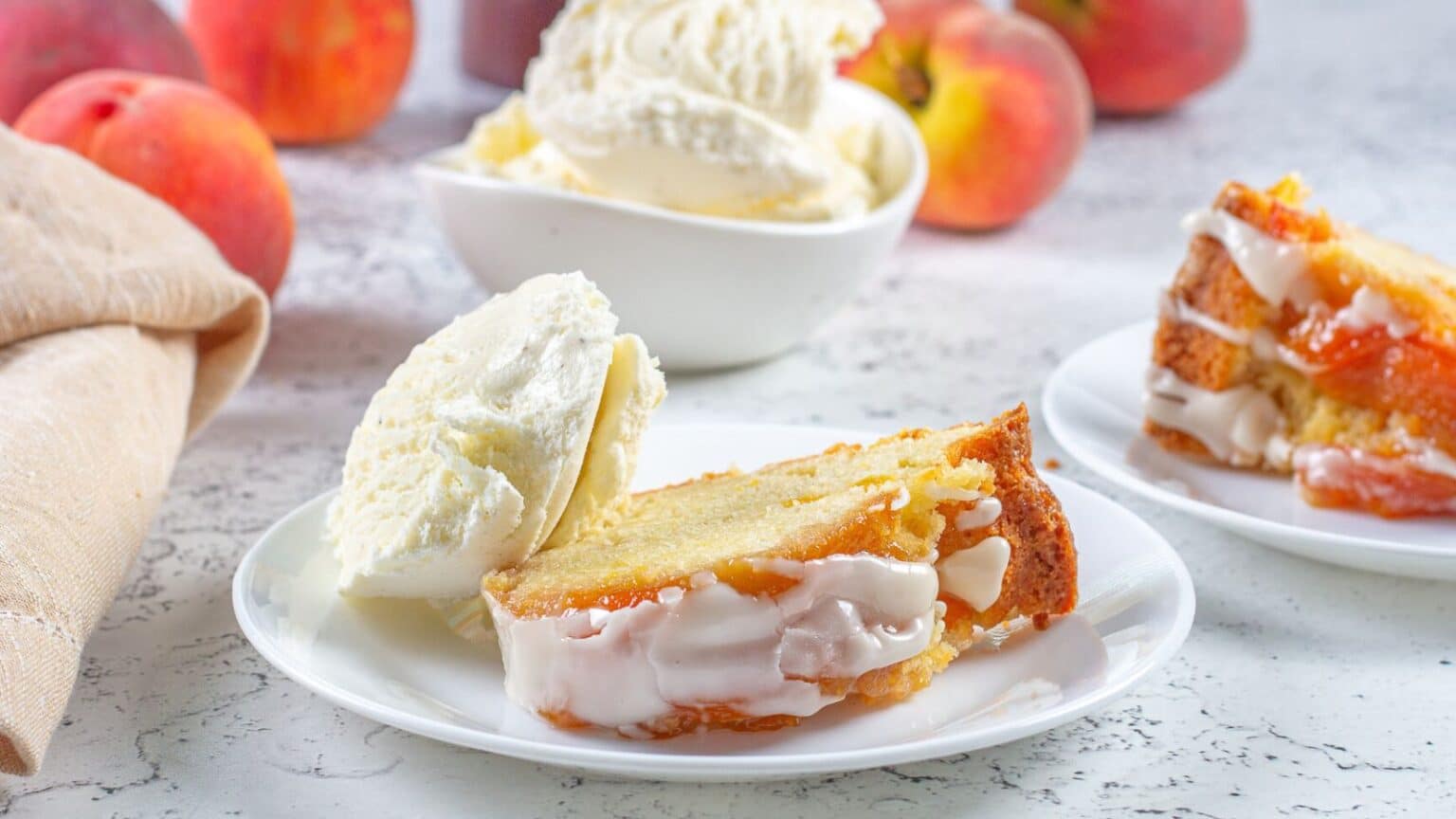 Peach Cobbler Pound Cake - Pear Tree Kitchen